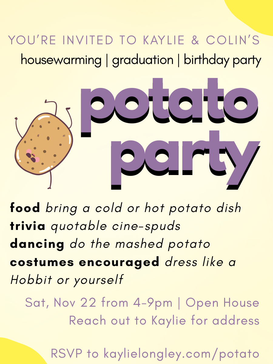 Potato Party – Hi, I'm Kaylie.